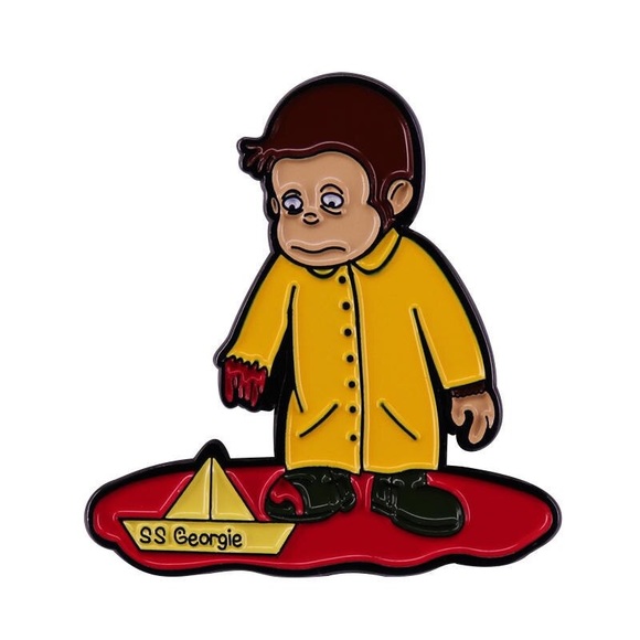 Jewelry | Curious George Horror Movie It Mashup Enamel Pin | Poshmark